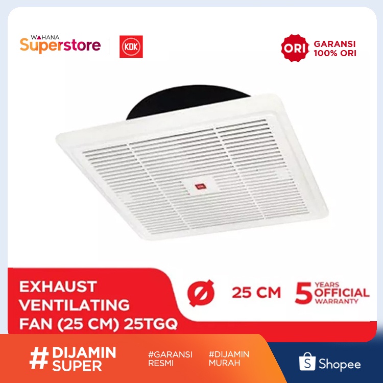 Jual KDK Kipas Angin Exhaust Fan Ceiling 10 Inch - 25TGQ | Shopee Indonesia