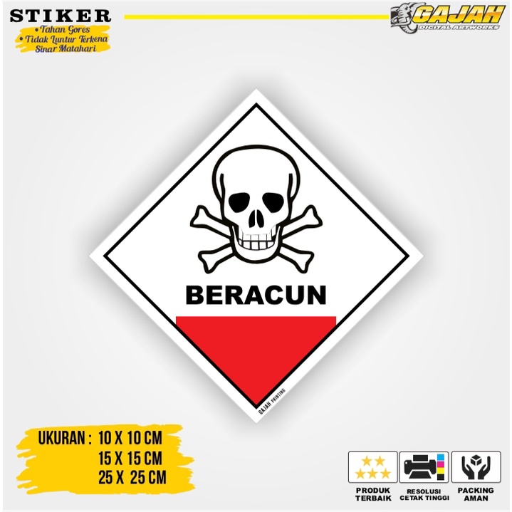 Jual Stiker Simbol LAbel K3 Limbah B3 Hazmat Beracun | Shopee Indonesia