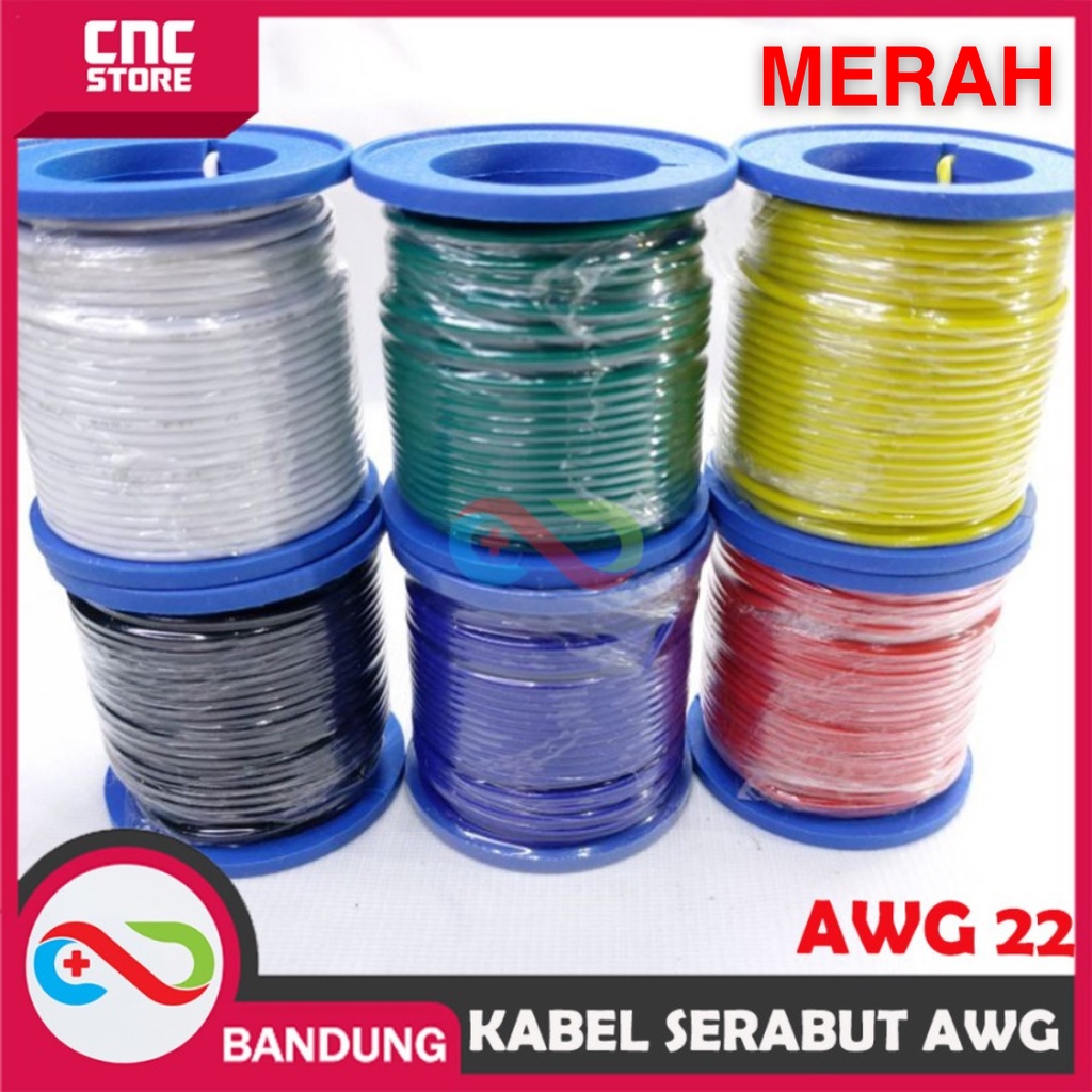 Jual KABEL SERABUT AWG 22 AWG22 HIGH QUALITY HITAM MERAH KUNING BIRU PUTIH | Shopee Indonesia