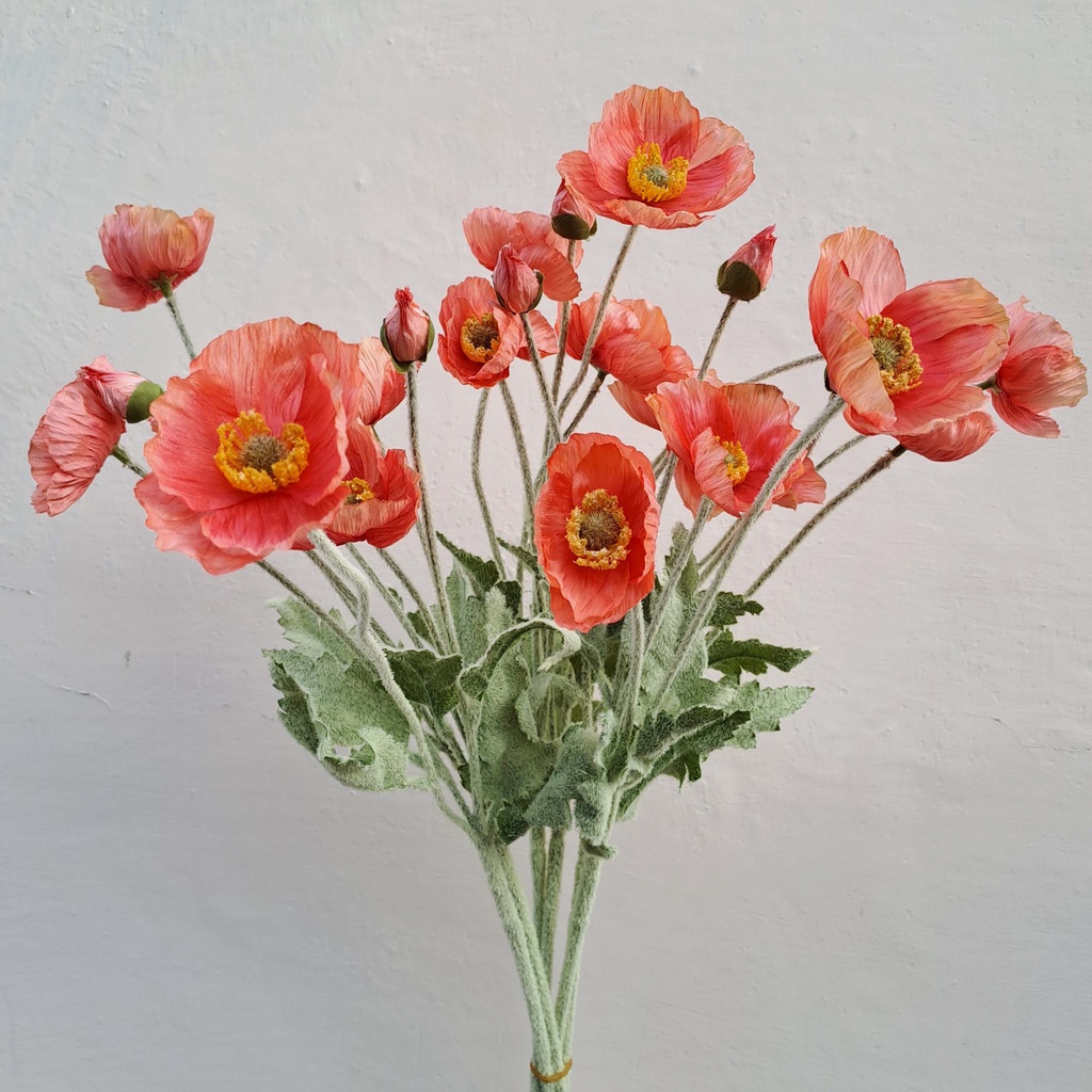 Jual PREMIUM Poppies Artificial 4 Kuntum Bunga Dekorasi | Shopee Indonesia