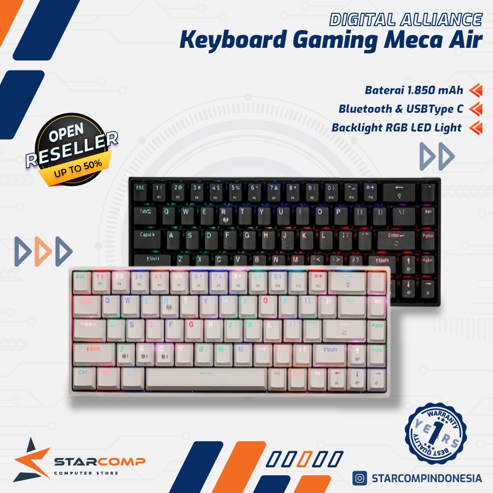 Jual Digital Alliance DA Meca AIR Mechanical Gaming Keyboard | Shopee ...