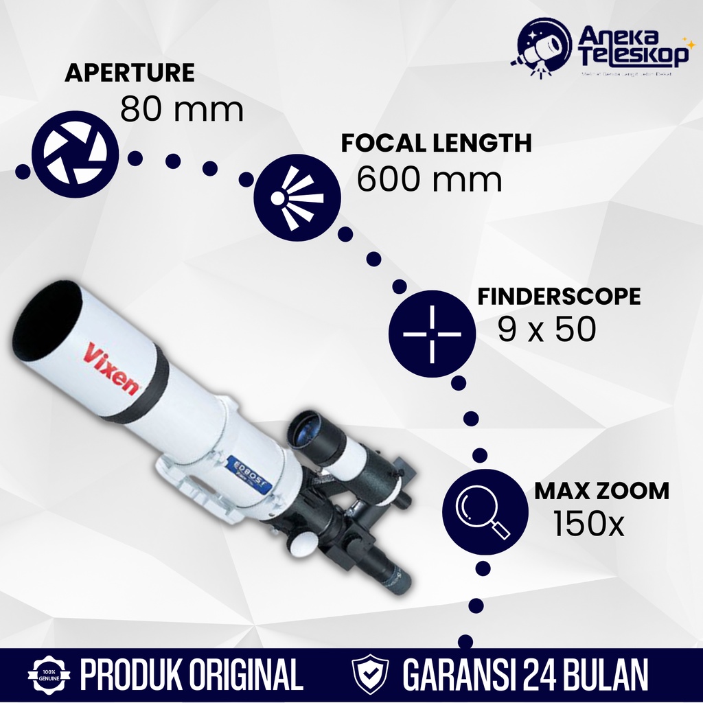 Jual Vixen ED80SF OTA Refraktor Telescope | Shopee Indonesia