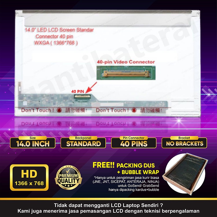 Jual LCD LED Len B480 B485 B490 14.0 inch Tebal | Shopee Indonesia
