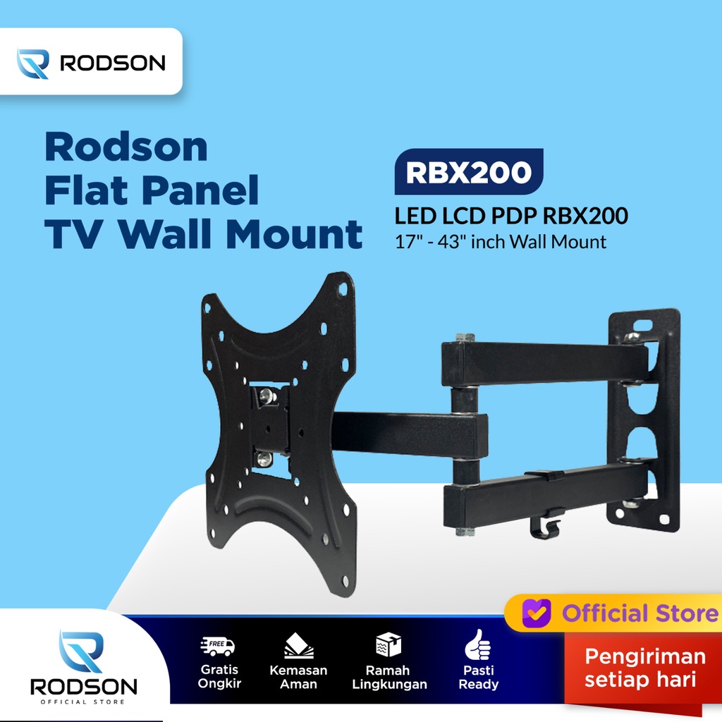 Jual Rodson Bracket TV Monitor LED LCD PDP RBX200 17" - 43" inch Breket ...