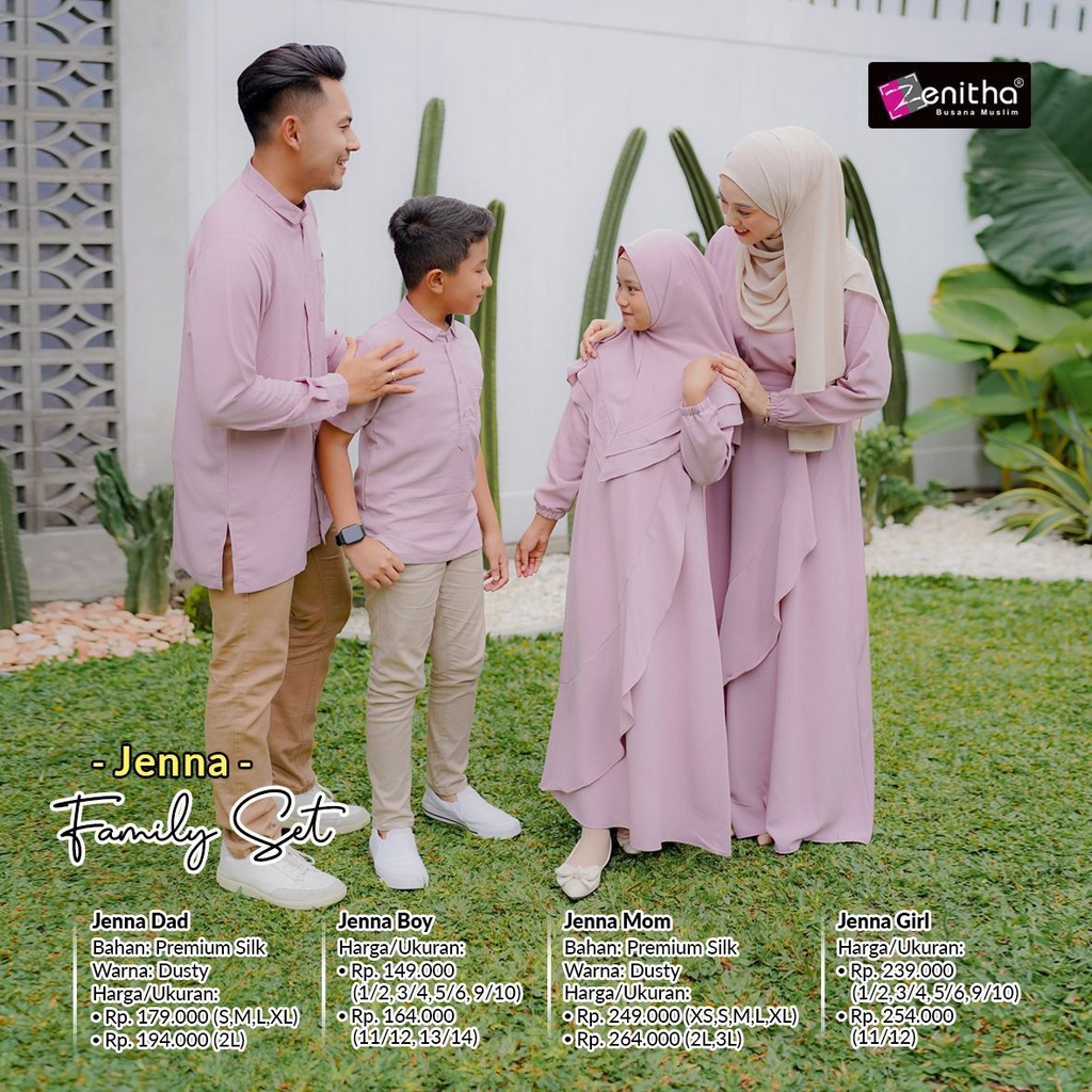 Jual JENNA DUSTY - Baju lebaran sarimbit keluarga lengkap gamis koko ...
