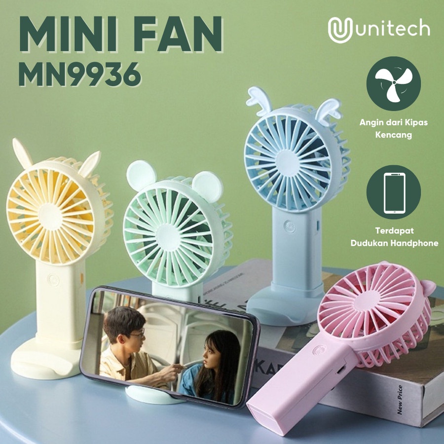 Jual Kipas Angin Mini Fan Genggam Tangan Unitech / Kipas Portable ...