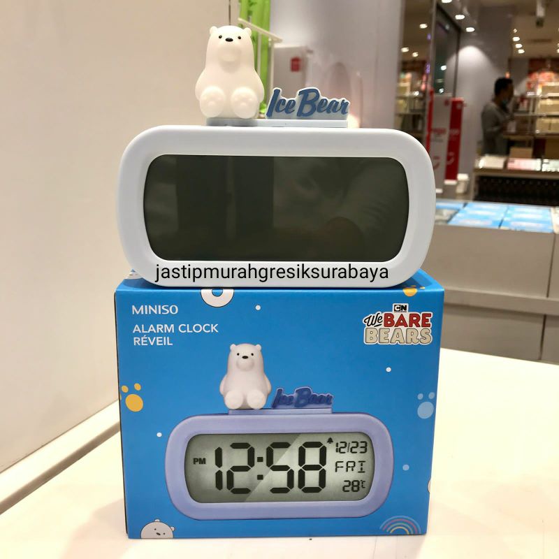 Jual WE BARE BEARS ALARM CLOCK MINISO JAM MINISO JAM ALARM MINISO JAM ICE BEAR | Shopee Indonesia