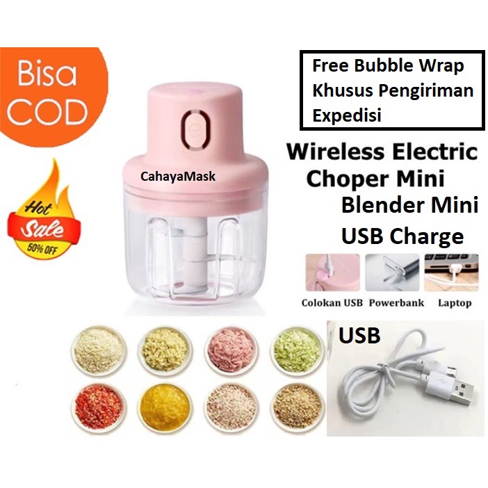 Jual Blender Chopper Mini Portable Elektrik 250 ml Usb Charging ...