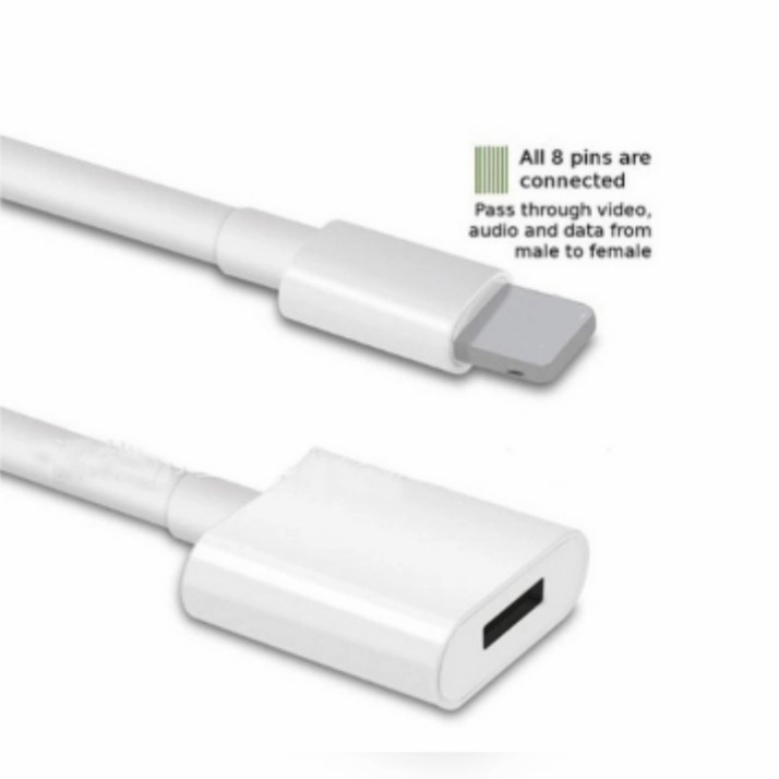 Jual KABEL EXTENSION LIGHTNING MALE TO FEMALE | Shopee Indonesia