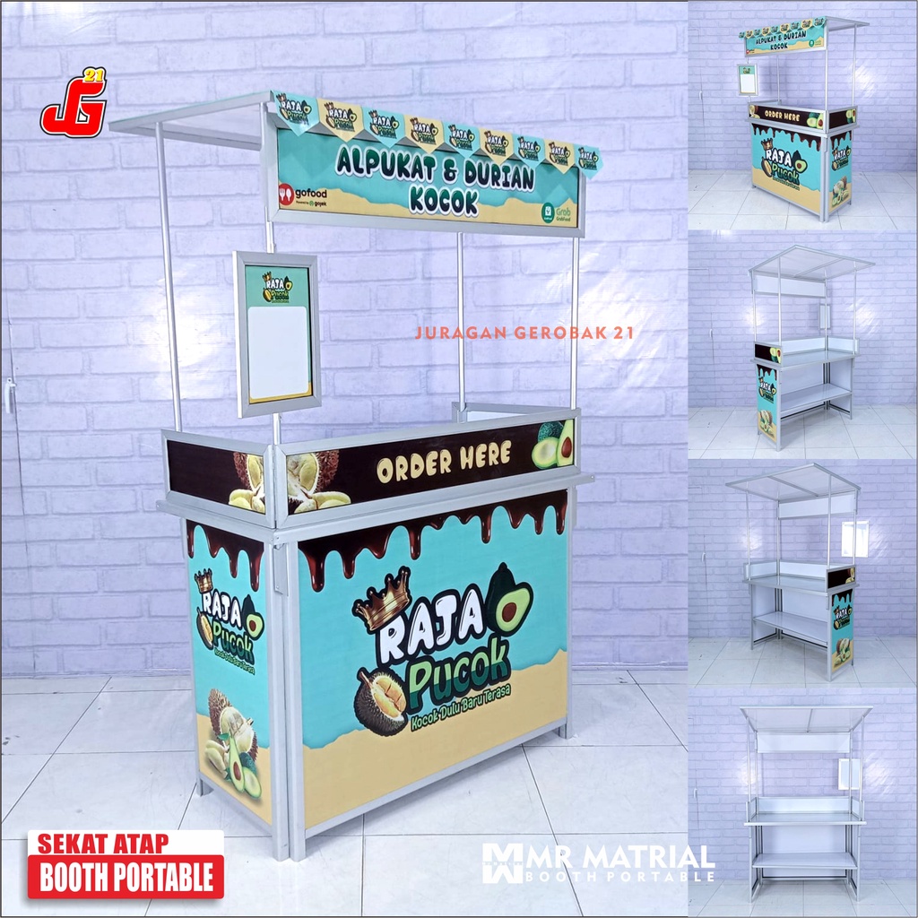 Jual Booth Portable Model Sekat Atap Gerobak Lipat Untuk Jualan ...