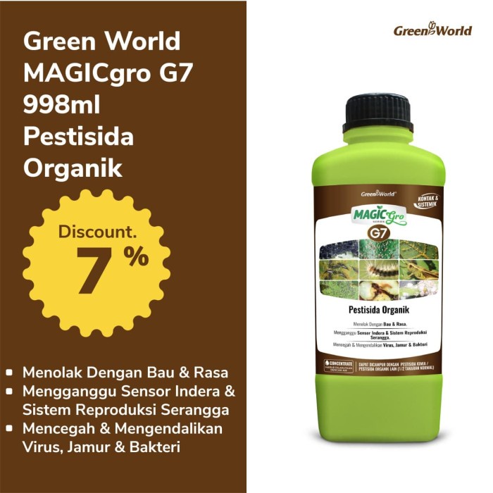 Jual Pestisida Organik MAGICgro G7 998ml Virus, Jamur & Bakteri | Shopee Indonesia
