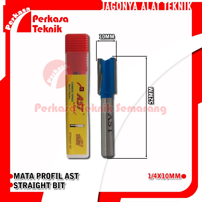Jual AST 1/4X10MM Mata Profil Router Trimer Kayu Straight Bit Lurus 10 ...