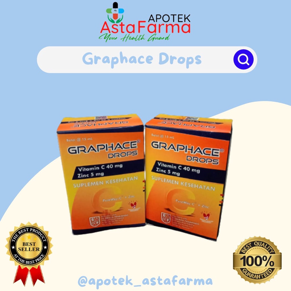 Jual GRAPHACE Drop Vitamin C dan Zinc | Shopee Indonesia