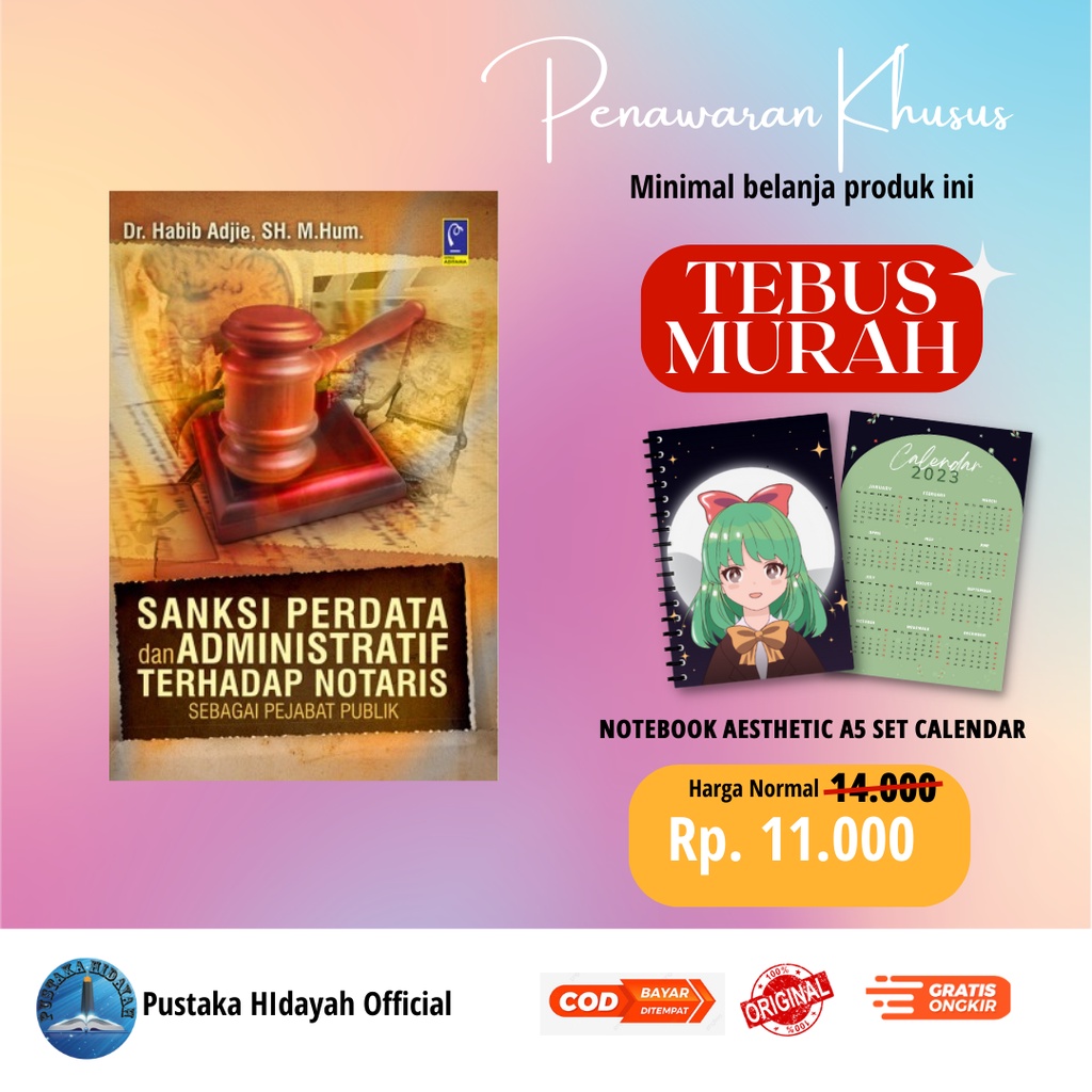 Jual Buku Sanksi Perdata dan Administratif THD Notaris - Habib Adjie ... Jual Buku Sanksi Perdata dan Administratif THD Notaris - Habib Adjie ...