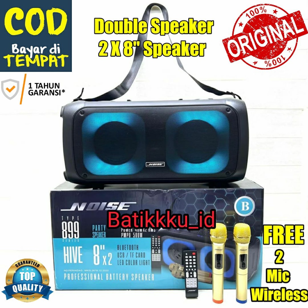 Jual Speaker Portable Aktif NOISE 899B 899 B HIVE ORIGINAL 2 X 8 INCH ...