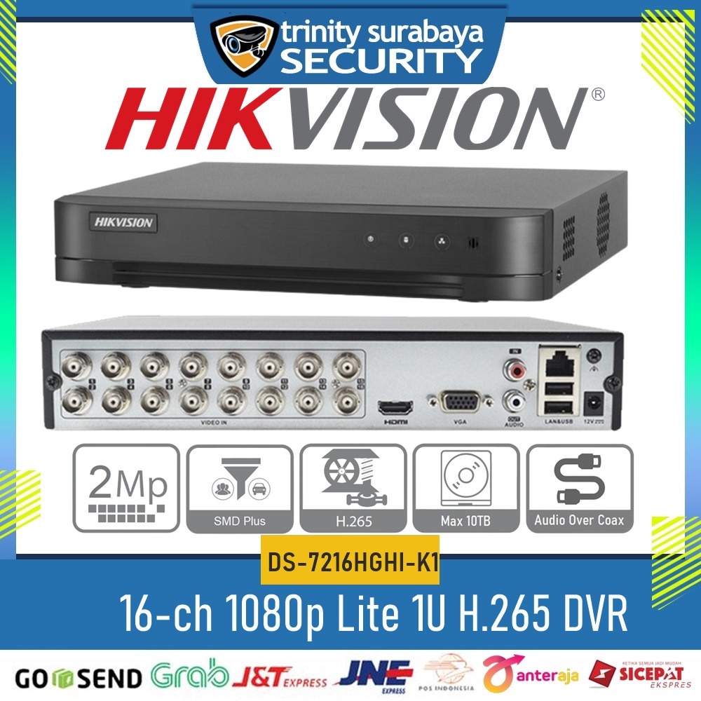 Jual DVR 16ch HIKVISION DS-7216HGHI-M1 | Shopee Indonesia