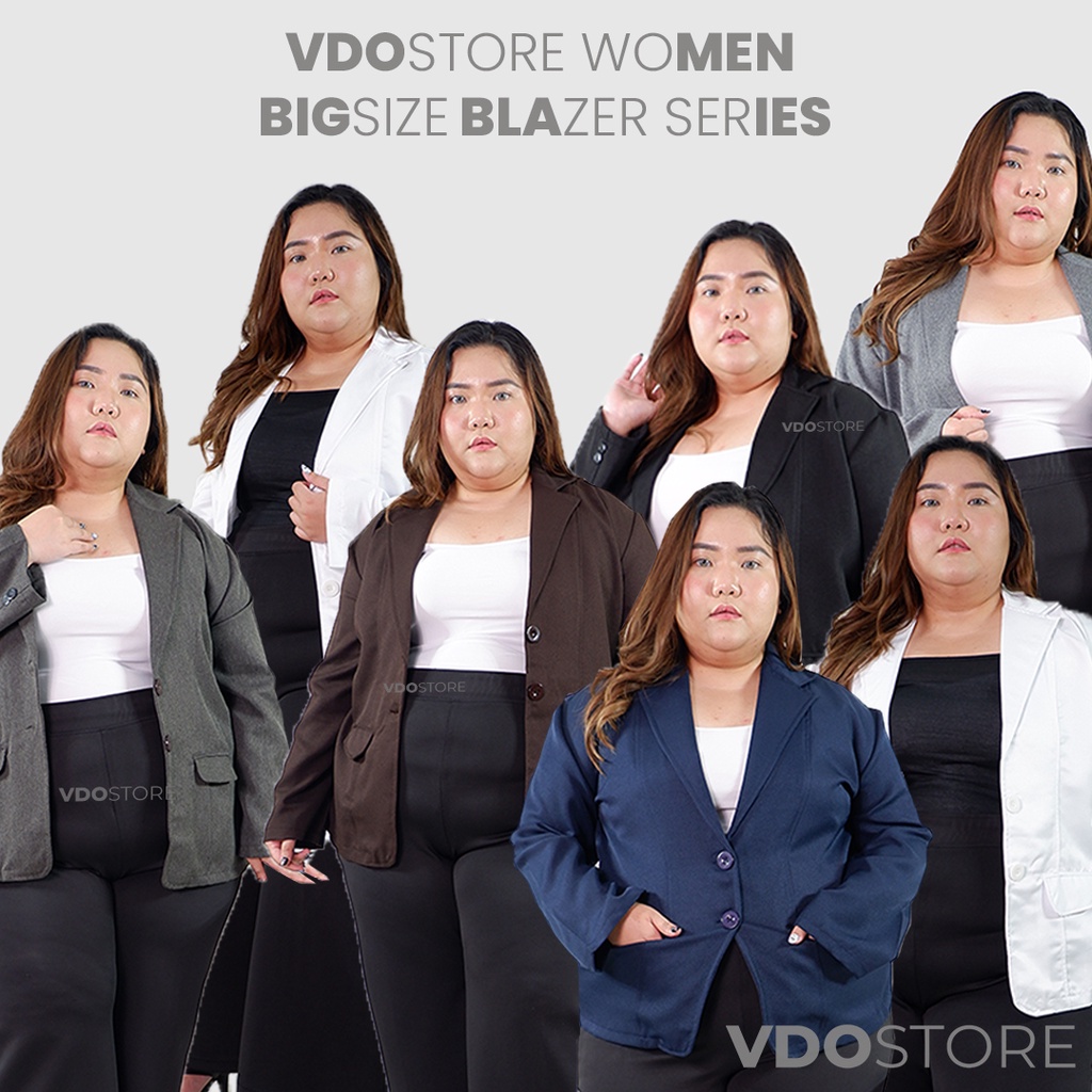 Jual BLAZER JUMBO WANITA PREMIUM - LD 110 118 120 124 - 4XL 5XL 6XL - ATASAN KERJA JAS KANTOR ...