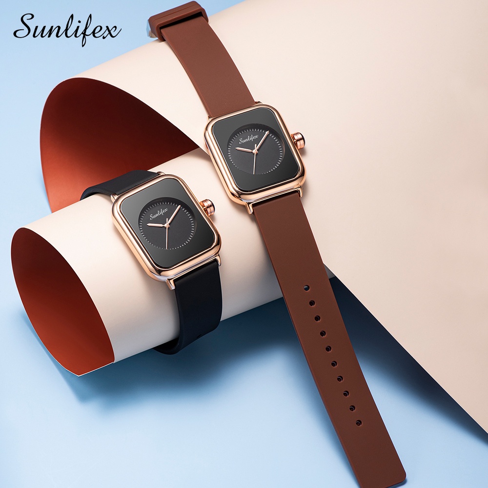 Jual Sunlifex Jam Tangan Wanita Original Kuarsa Tali Silikon Santai ...