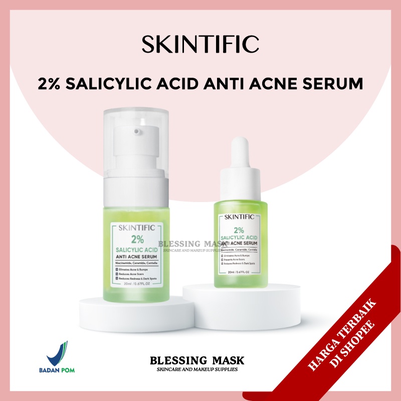 Jual SKINTIFIC 2% Salicylic Acid Anti Acne Serum - 20mL | 50mL | Shopee ...