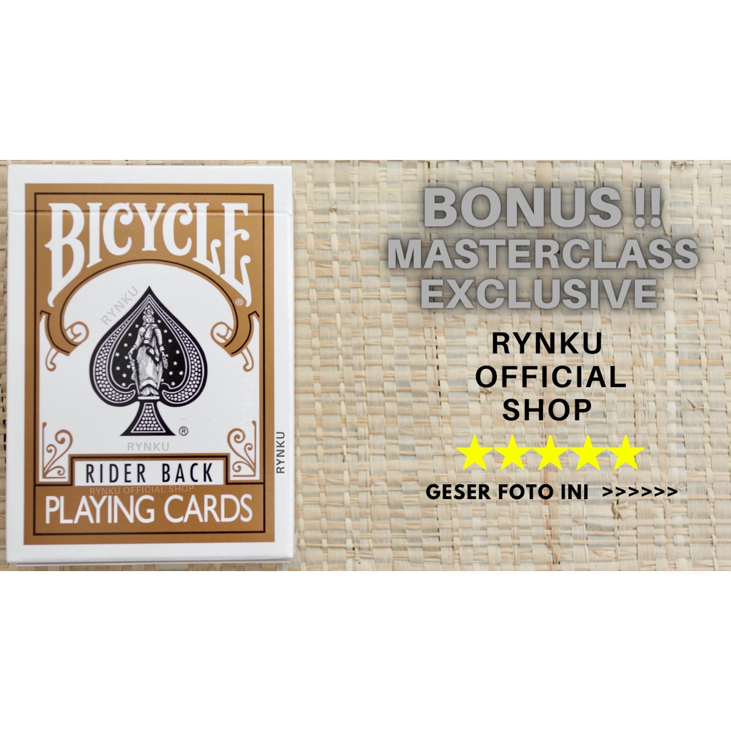 Jual KARTU REMI BICYCLE GOLD BACK PLAYING CARD - PUNGGUNG EMAS + BONUS ...