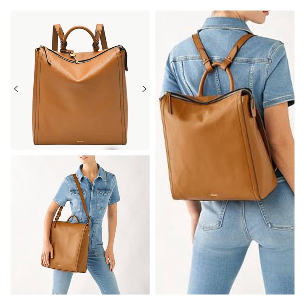 Jual Tas Ransel Branded Fossill Parker Large Backpack Camel 100% ...