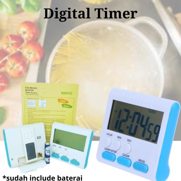 Jual Terlaris!!! Digital Timer Alarm Jam Menit Detik Kopi Dapur Masak ...