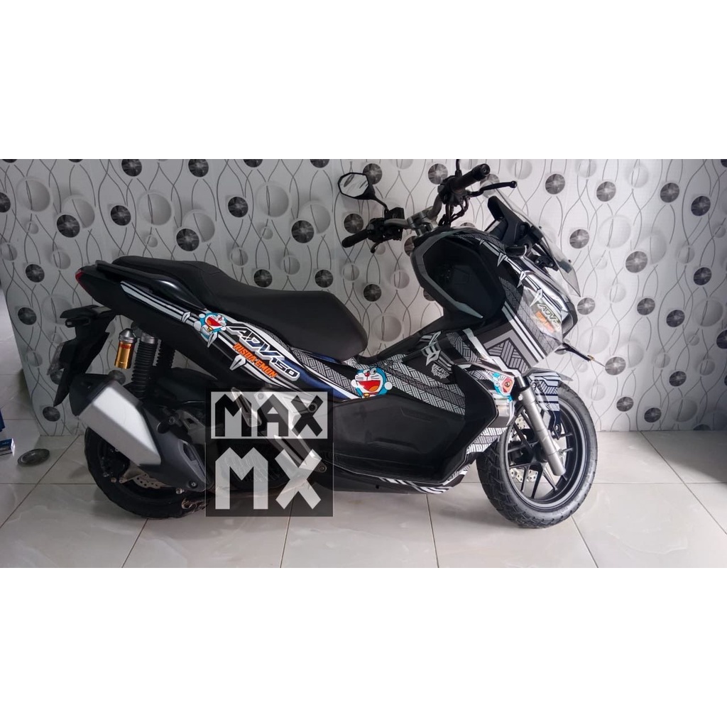Jual Decal Stiker ADV motif garis doraemon hitam lis putih | Shopee ...