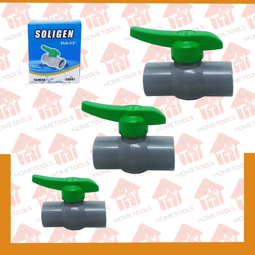 Jual Ball Valve Pvc CN 001 SOLIGEN Varian 1/2" - 3/4" - 1 Stop Keran ...