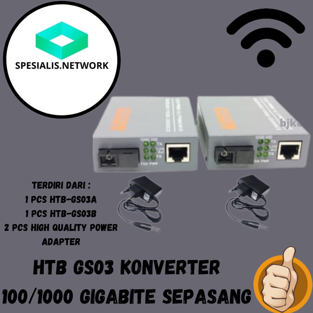 Jual HTB GS03 KONVERTER 100/1000 GIGABITE SEPASANG | Shopee Indonesia