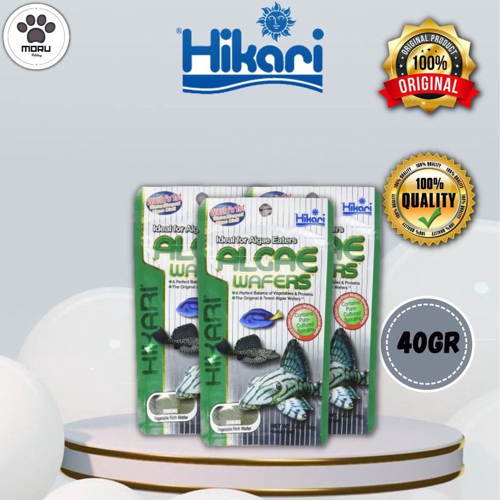 Jual Hikari Algae Wafer 40gr/pakan ikan air | Shopee Indonesia