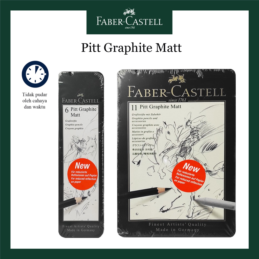 Jual Pitt Graphite Matt Pencil Faber Castell / Pensil Pitt Graphite ...