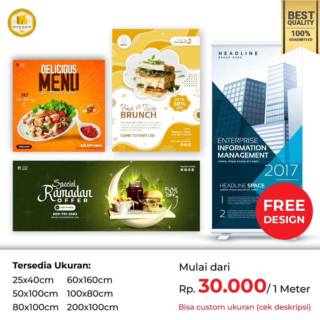 Jual (FREE DESIGN) Banner / spanduk / baliho / digital printing ...