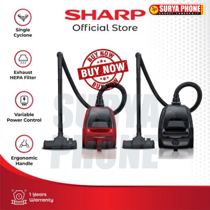 Jual Sharp Vacuum Cleaner EC-NS18-RD/BK 450 Watt | Shopee Indonesia