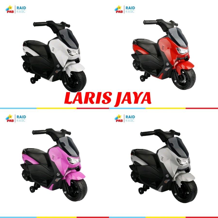 Jual [ BONUS BUKU ] Motor aki mainan anak raid k613c nmax mini pmb ...
