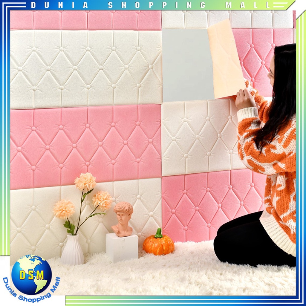Jual DSM Wallpaper Dinding 3D Foam Ukuran 60CM x 30CM Wall Border ...