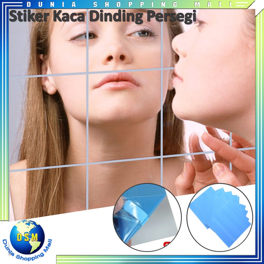 Jual DSM STIKER CERMIN DINDING ANTI PECAH TEMPEL PERSEGI RECTANGULAR ...
