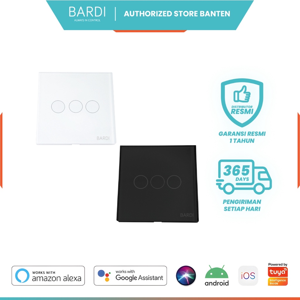 Jual BARDI Smart Wall Switch Touch EU3 Gang WiFi Saklar Pintar | Shopee ...