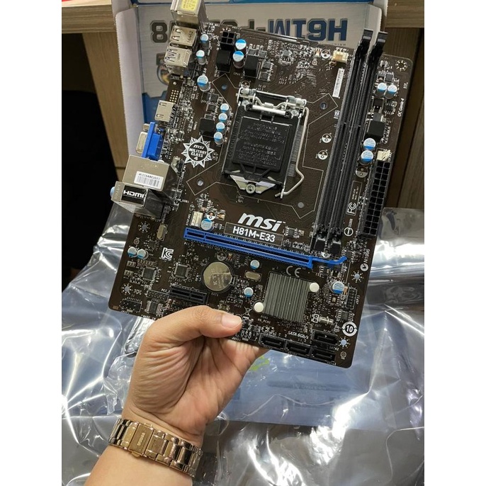 Jual MOTHERBOARD MSI H81M-E33 SOCKET 1150 | Shopee Indonesia