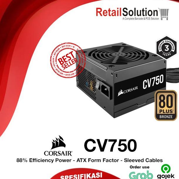 Jual Power Supply 750W 80 Plus Bronze - PSU Corsair CV750 / CV 750 / CV-750 | Shopee Indonesia