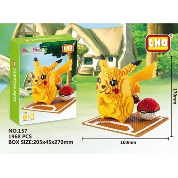 Jual Promo!!! [Ready] Nano Block / Balok / Blok / Bricks Pikachu Lno ...