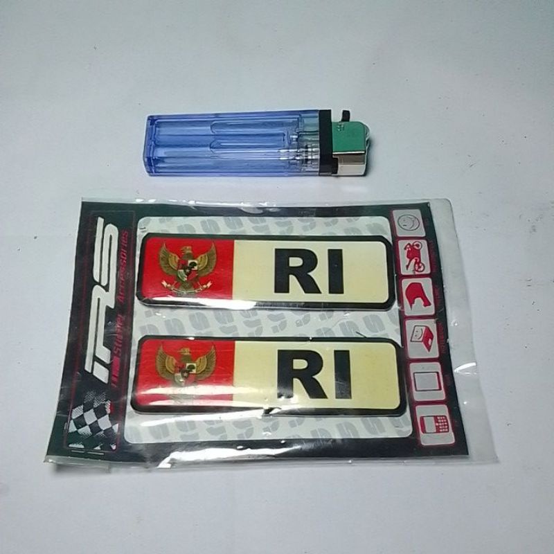 Jual sticker stiker emblem logo simbol plat nomor nomer ri republik ...
