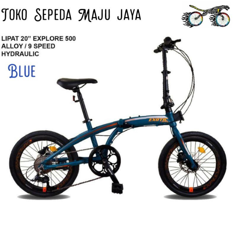 Jual Sepeda Lipat 20 inch Alloy Exotic Explore 500 9 speed Seli Folding ...