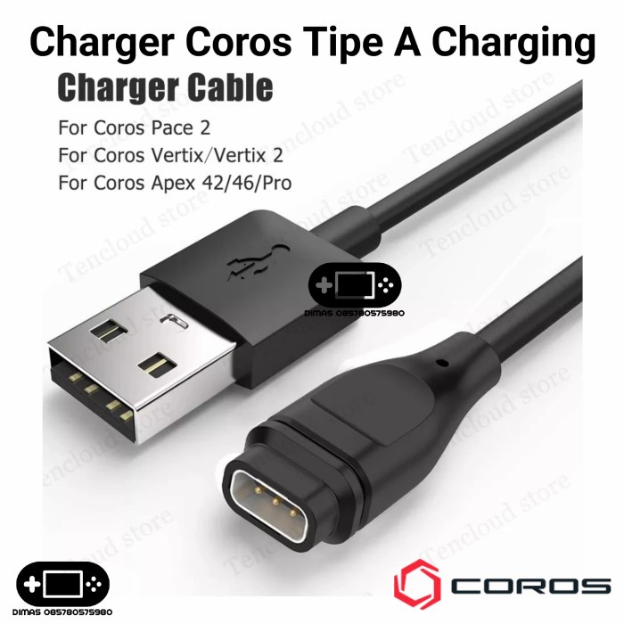 Jual Charger Coros Tipe A Charging Pace 2 3 Vertix 1 2 Kabel Usb ...