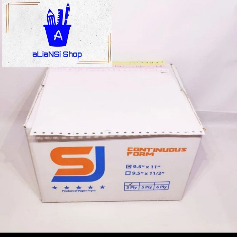 Jual Continuous Form 9,5" x 11" (3 PLY) - merk SJ STANDAR | Shopee ...