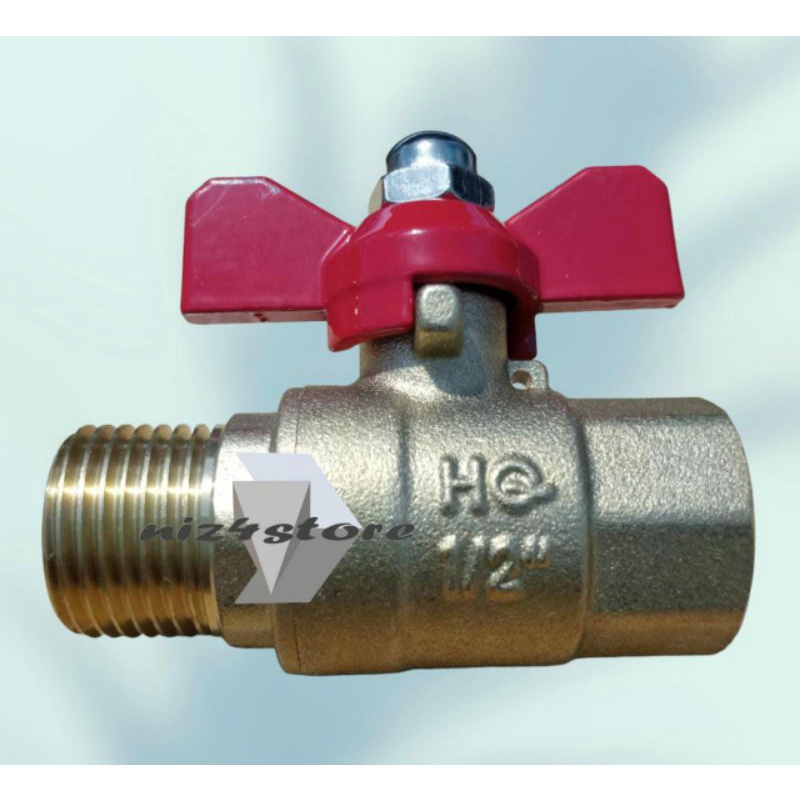 Jual Ball Valve/ Stop Kran Air/ Kran Air Drat Luar Dalam/ Male x Female PN16 1/2 Inch Merk HQ ...