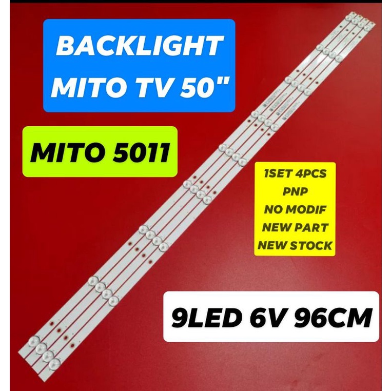 Jual LAMPU LED BL BACKLIGHT TV MITO MITTO 50 5011 9LED 9K | Shopee Indonesia