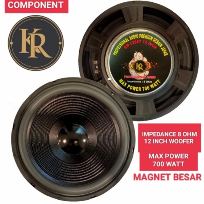 Jual Speaker Component KR 12 Inch Woofer Magnet Besar Maxx 700 Watt | Shopee Indonesia