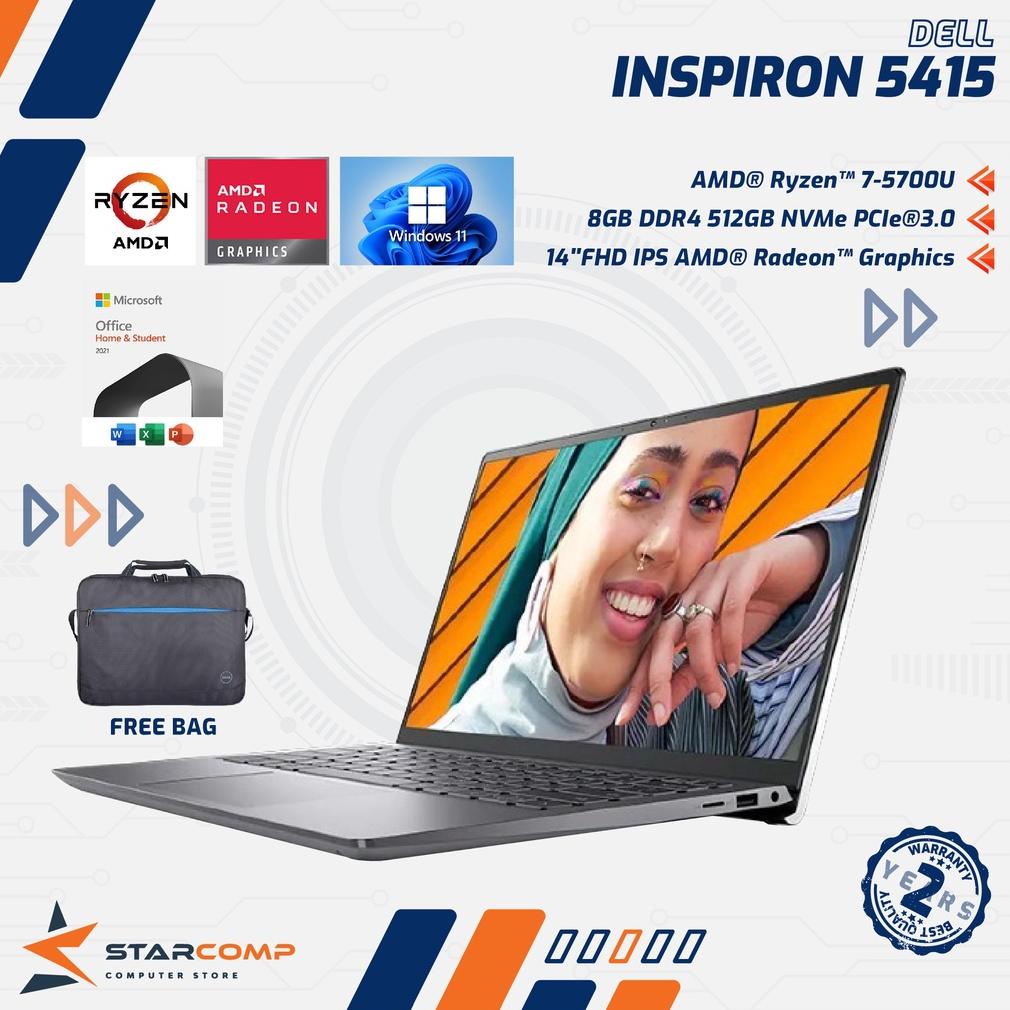 Jual DELL Inspiron 5415 Ryzen 7 5700U 8GB 512GB 14" FHD IPS W11+OHS ...