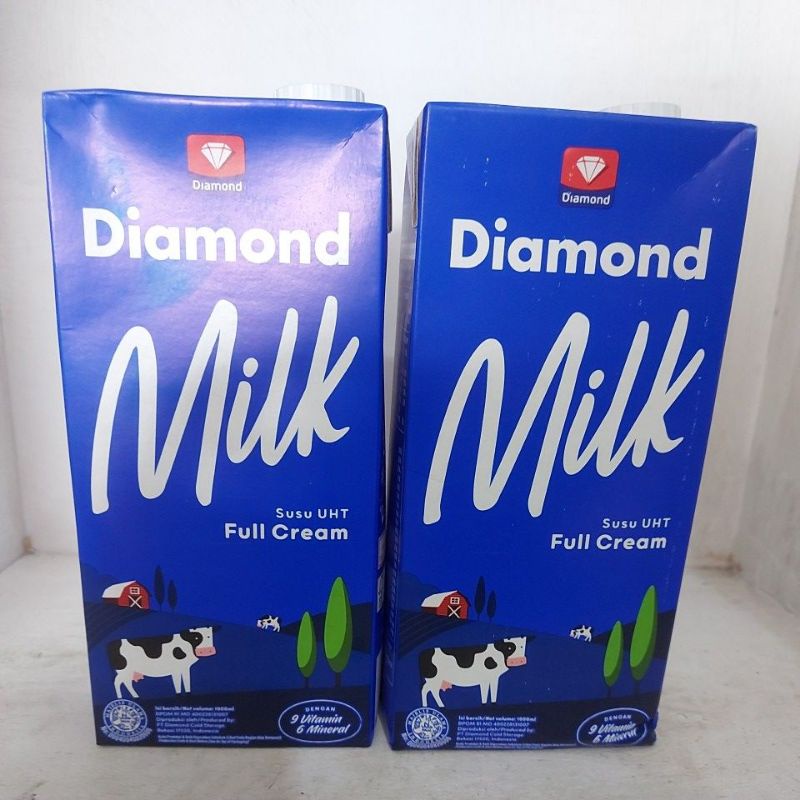 Jual SUSU UHT FULL CREAM DIAMOND 1 Liter | Shopee Indonesia