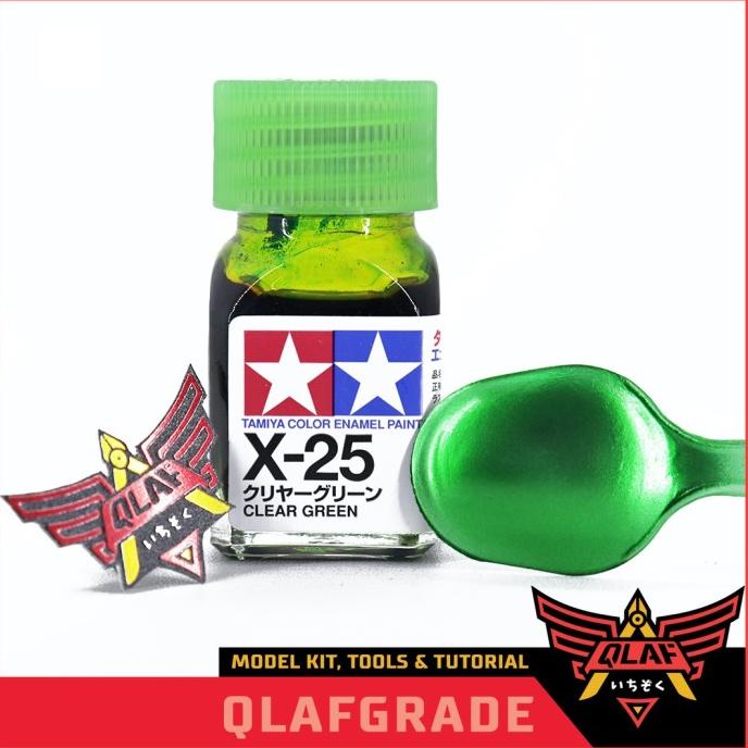Jual Tamiya Enamel X-25 Clear Green - Cat Gundam Model Kit Paint ...